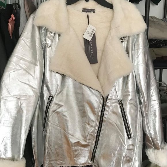 Sans Souci | Jackets & Coats | Trendy And Cute Metallic Motorcycle ...